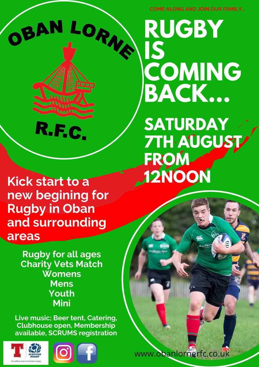 West Coast Today - Sport - Rugby's coming home - Oban Lorne RFC ...