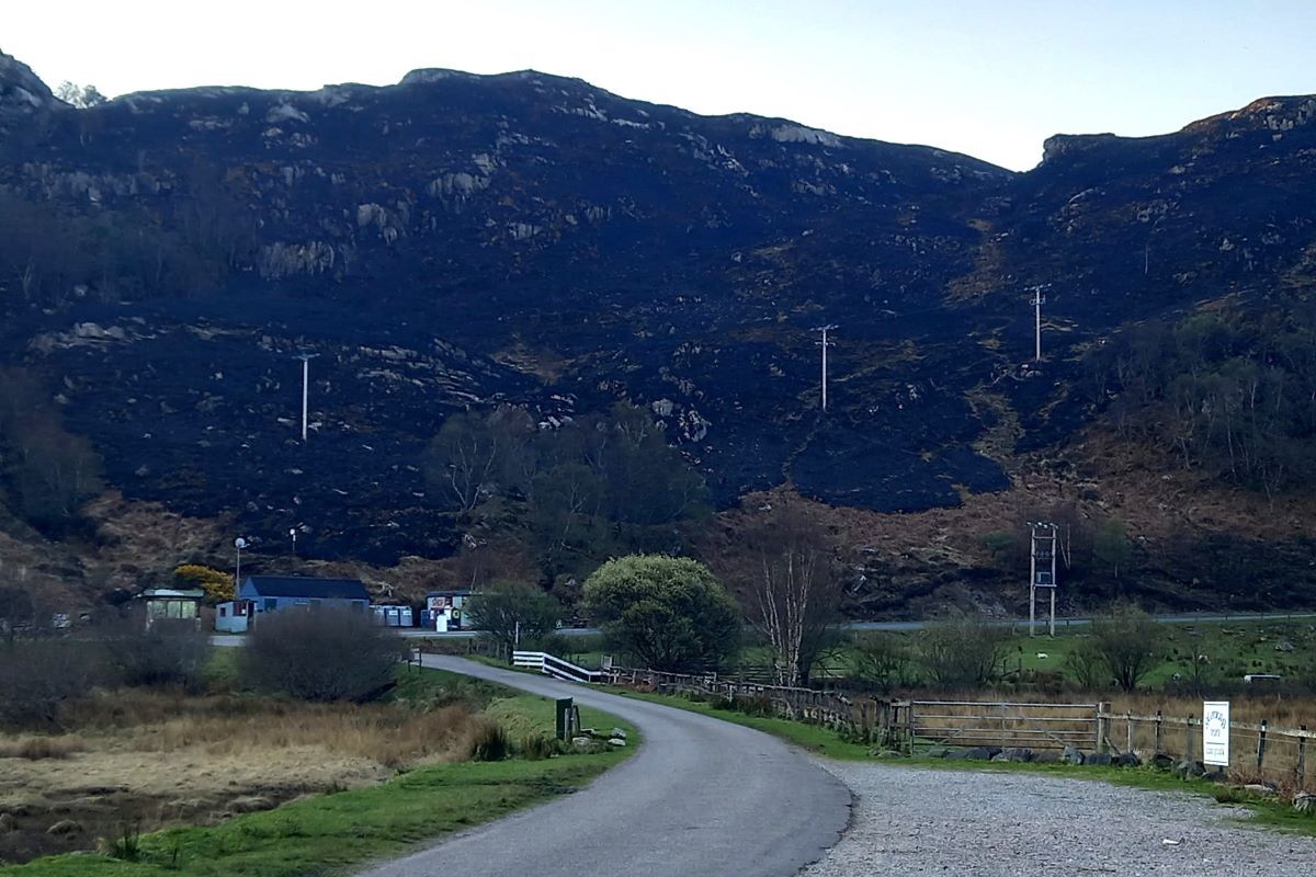 West Coast Today - Media Library - Blackened hillside above Glenuig ...