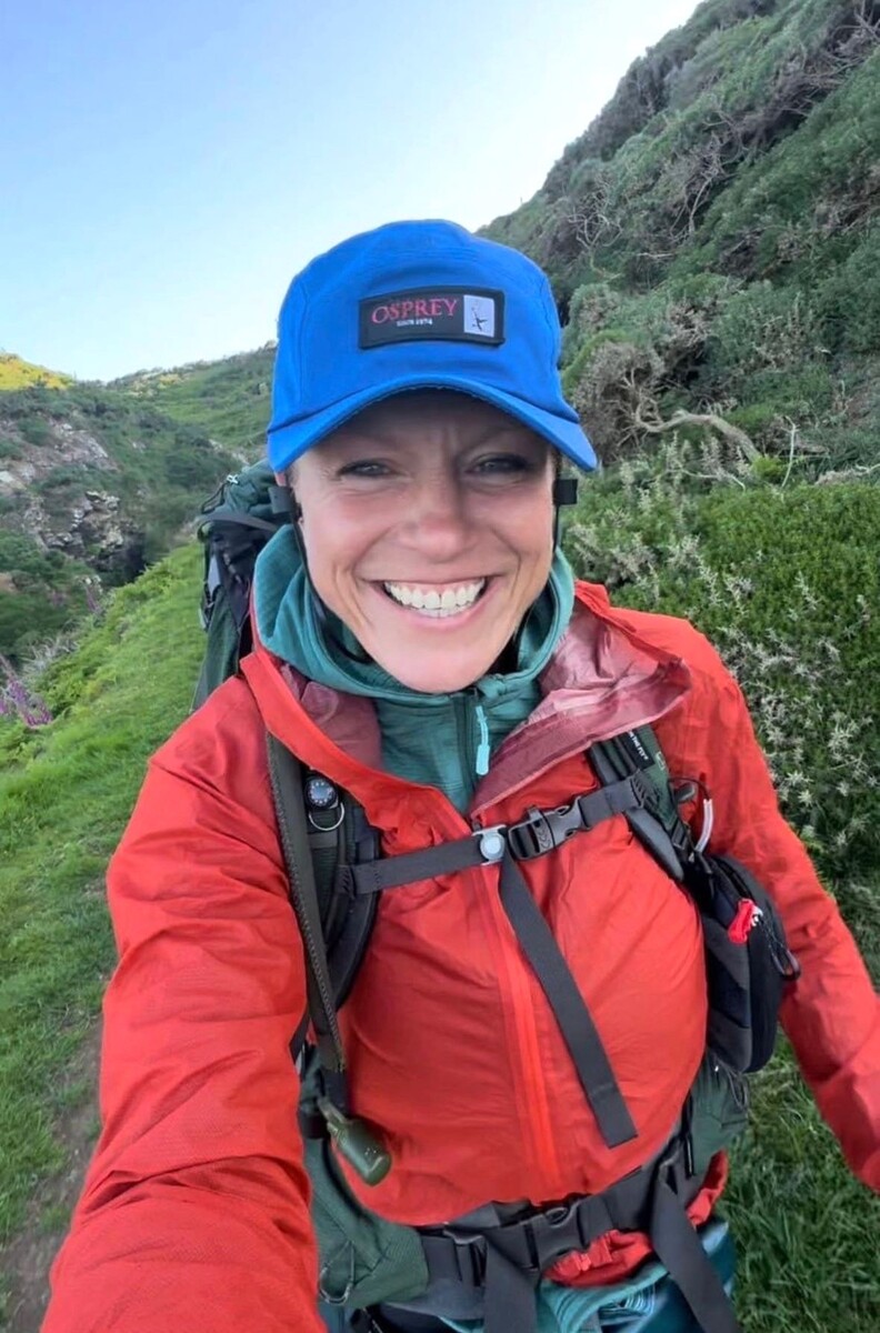 West Coast Today - News - Woman walking GB coastline passes through Kintyre