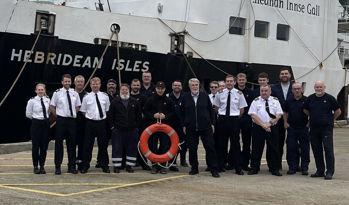 West Coast Today - News - Arran bids a fond farewell to MV Hebridean Isles