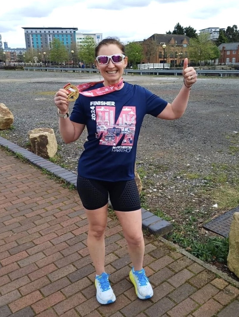 West Coast Today - Media Library - Elaine McGeachy completed the Manchester Marathon.
