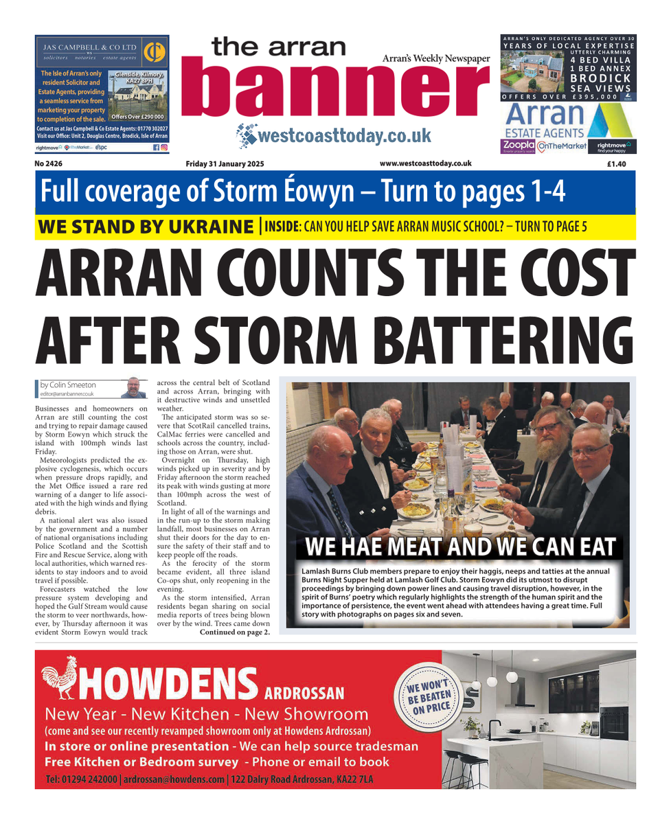 West Coast Today - Digital Editions Channel - Arran Banner 31 January 2025