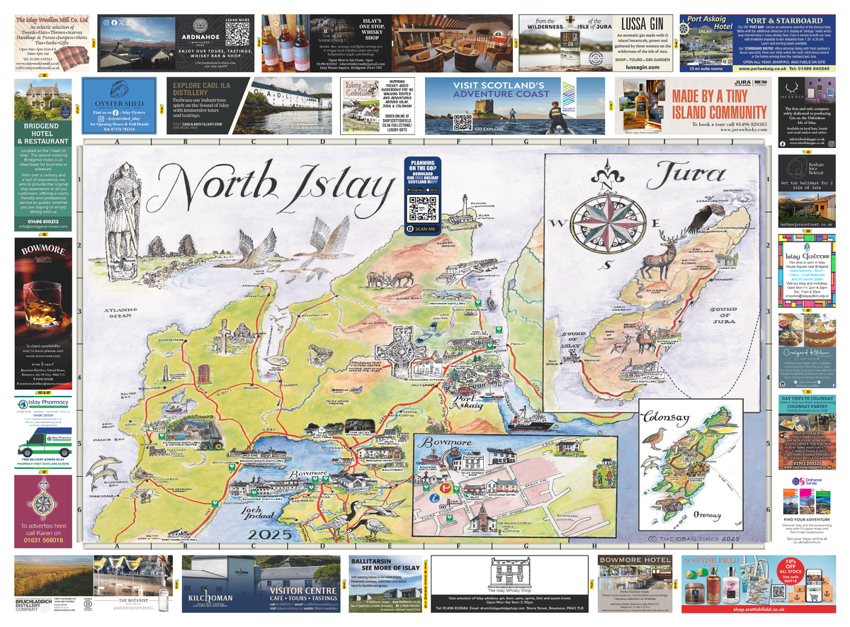West Coast Today - Free Editions - Scottish Maps - Islay North Map 2025
