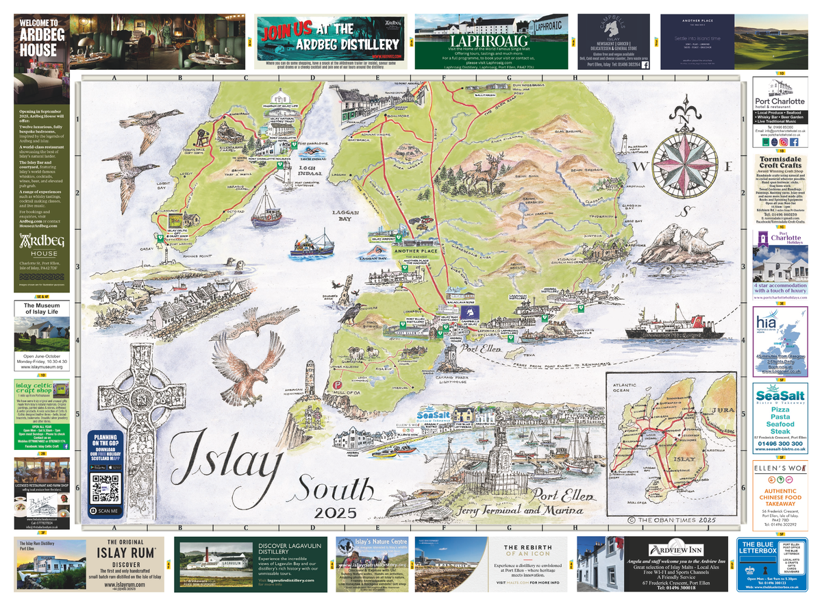 West Coast Today - Free Editions - Scottish Maps - Islay South Map 2025