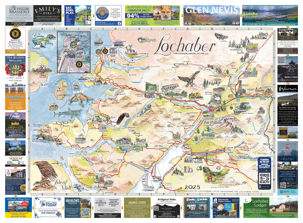 West Coast Today - Free Editions - Scottish Maps - Lochaber Map 2025