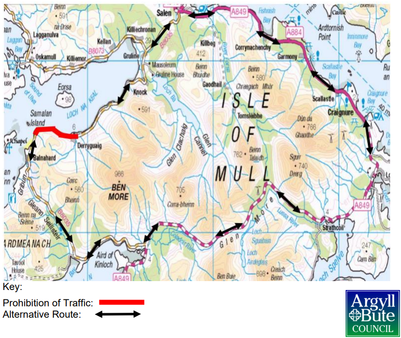 West Coast Today - News - Rockslide fears to keep Mull road closed for ...