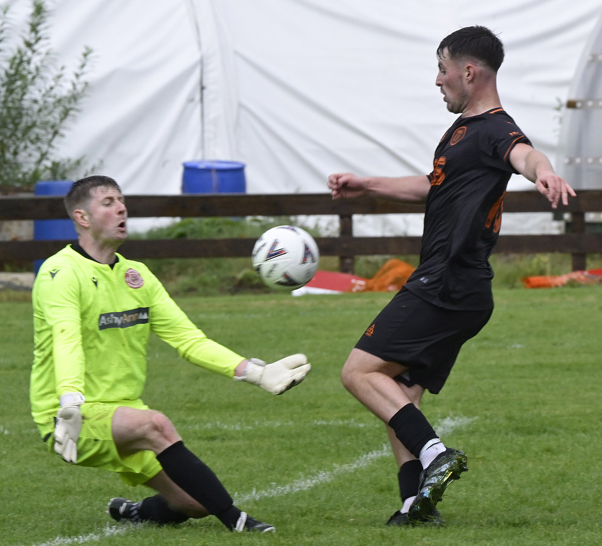 West Coast Today - Media Library - no f38 Kane Davies goes for a goal shot. Photograph Iain ...