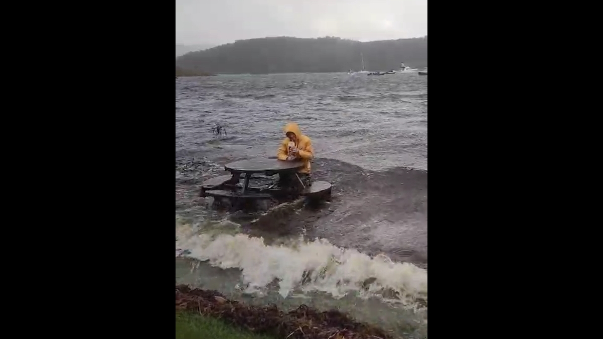 West Coast Today - Media Library - Torkil Osborn sitting at the flooded ...